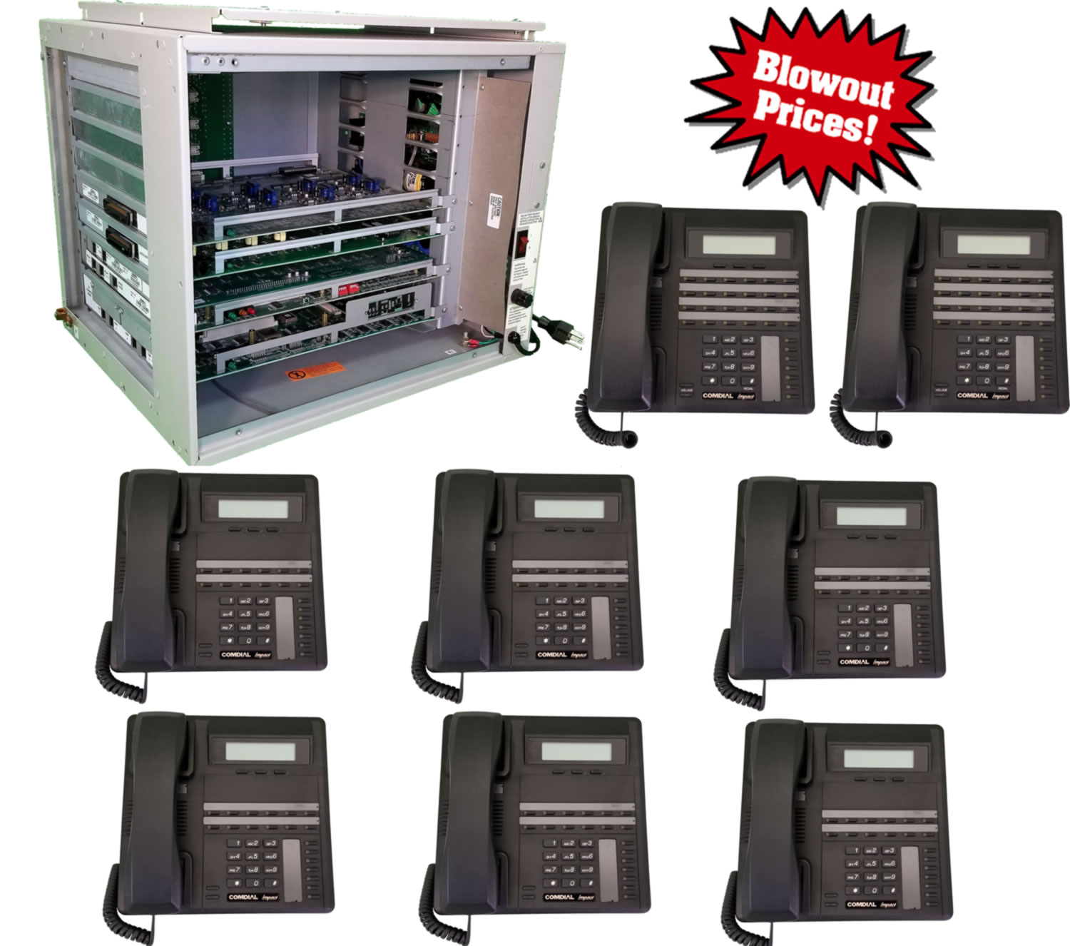 Comdial FX-II 8 X 16 FXCBX-II Package